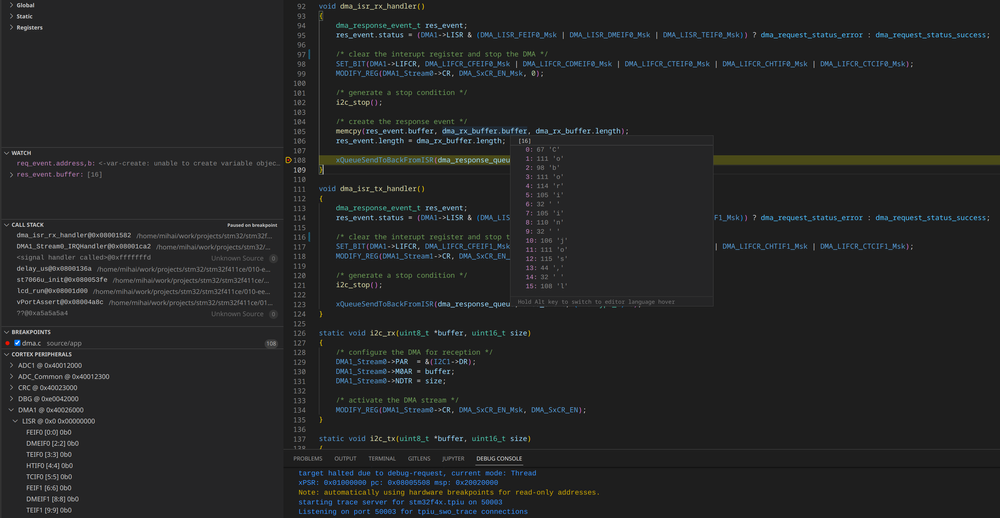 STM32 - Cortex M4 - #5 i2c+dma